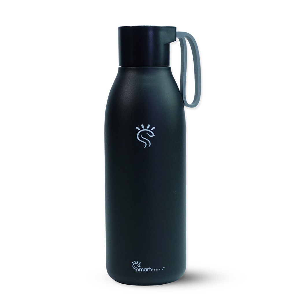 Black Hydration Flask | Smart Insulated Water Bottle | Stainless Steel
