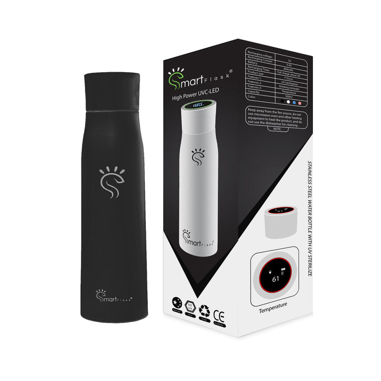 Smart Flask | Reusable & Self-Cleaning Water Bottles with UV-C Tech