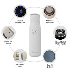 UV-C Self Cleaning Water Bottle | Temperature Display Bottle (500ml ...